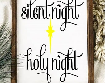 Silent Night SVG, PNG, DXF - Etsy