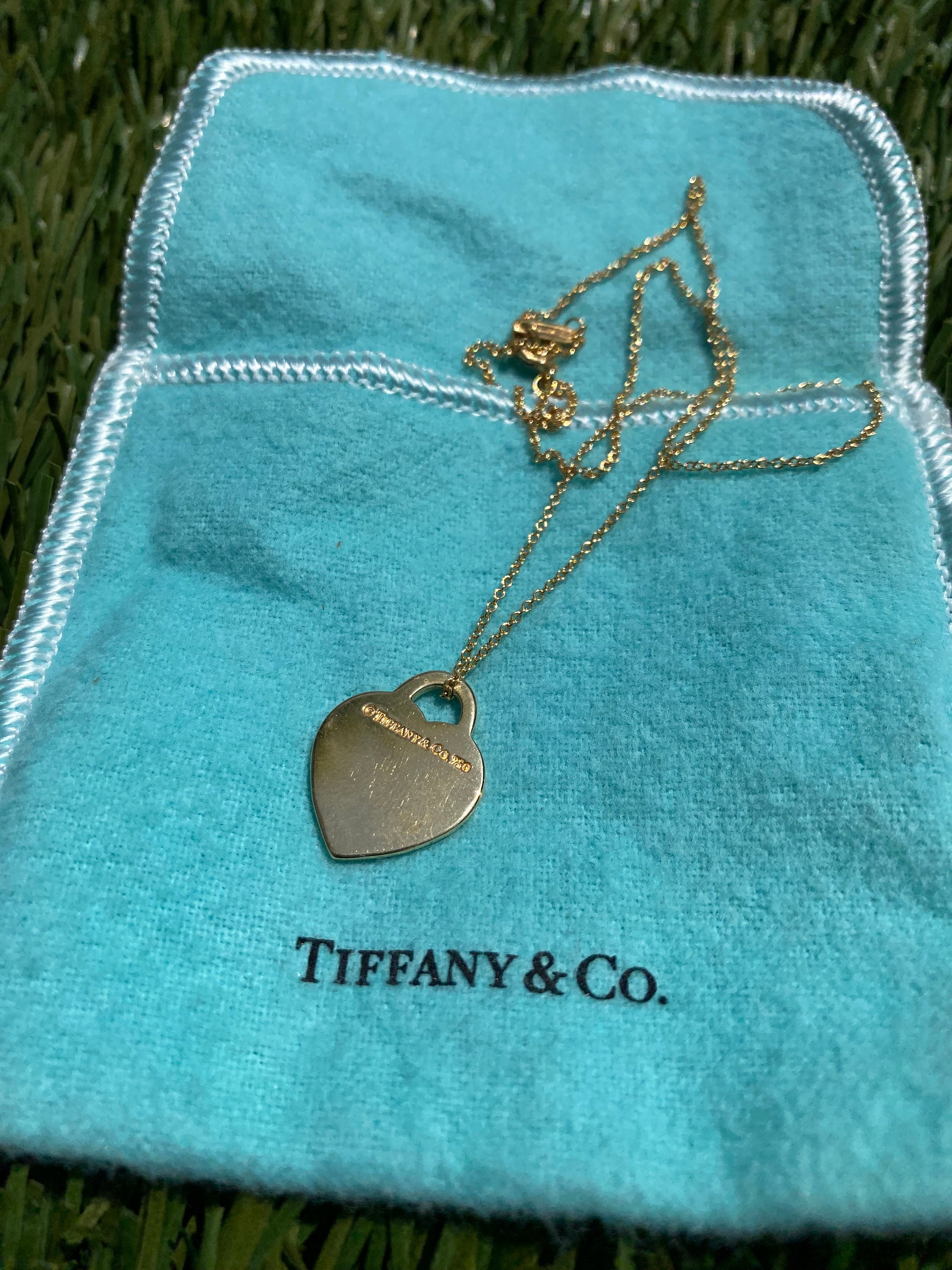 Tiffany & Co. 18k Yellow Gold Notes "i Love You" Heart Tag Pendant ...