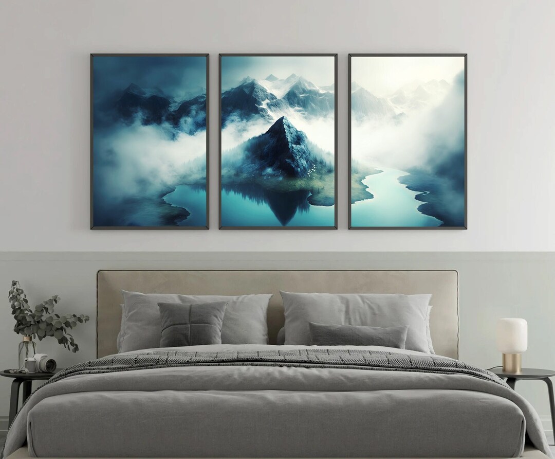 Fjords Printable Wall Art, Tryptic Wall Art, Digital Download, Fjord ...