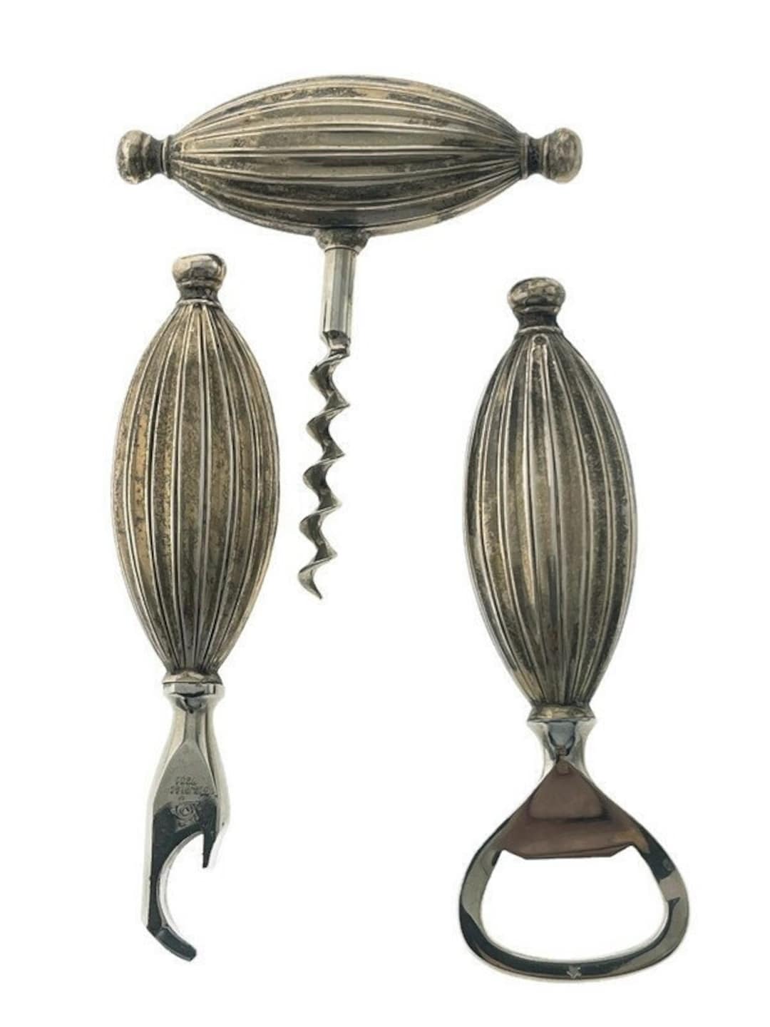 3 Mid-century Modern Sterling Silver Signed Sculptural Barware Set - Etsy