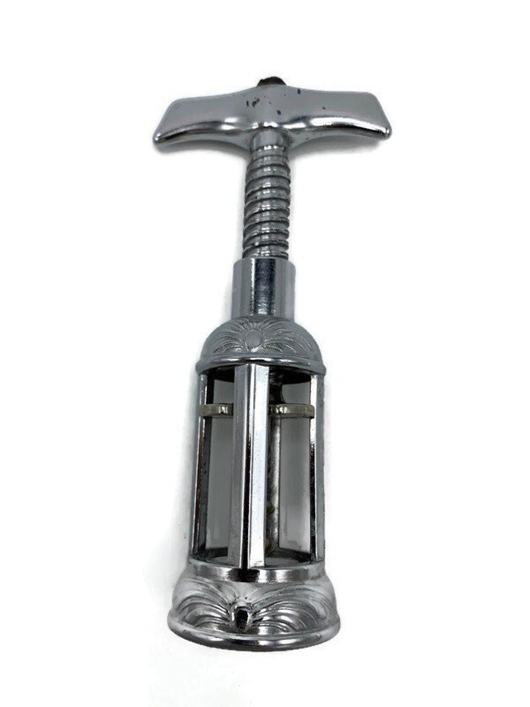 Vintage Rare Italian Corkscrew 1950s Silver Plated and Decorative Work ...