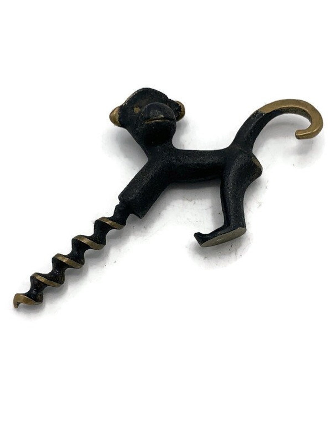 Black Metal Monkey Corkscrew - Etsy