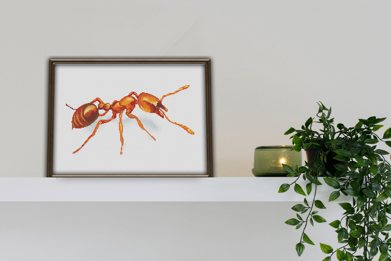 Insect Ant Counted Cross Stitch Pattern, Modern Insect Embroidery ...