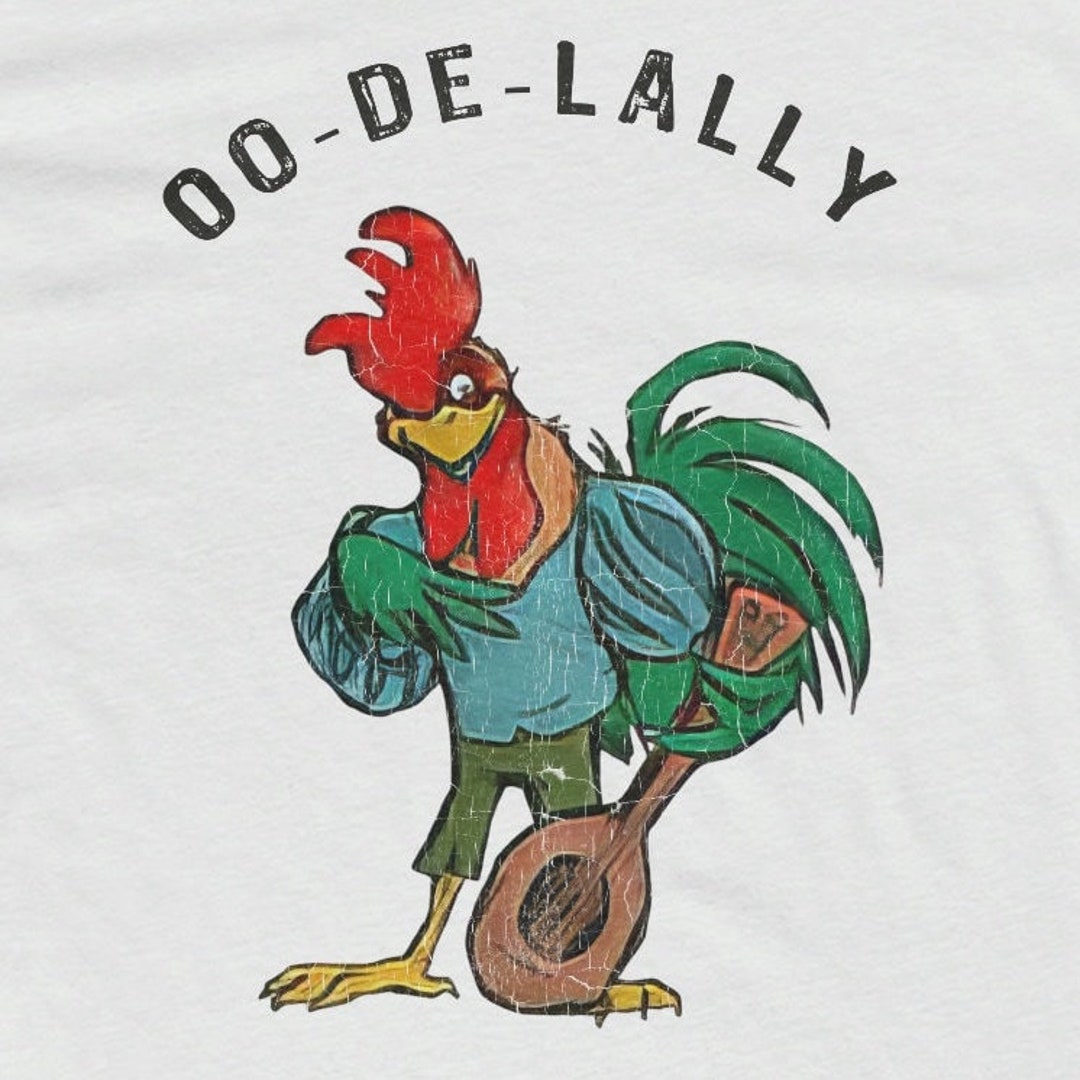 Retro Oo-de-lally Singing Rooster T-shirt Distressed Vintage Style ...