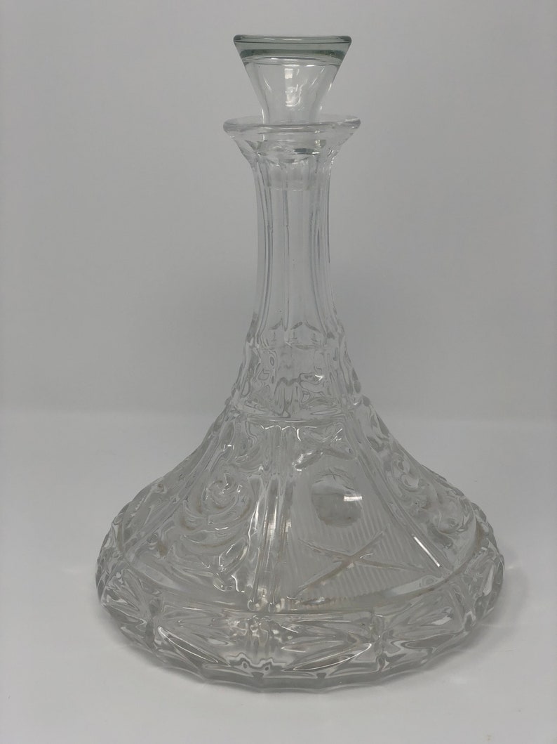 Flat Bottom Glass Decanter - Etsy