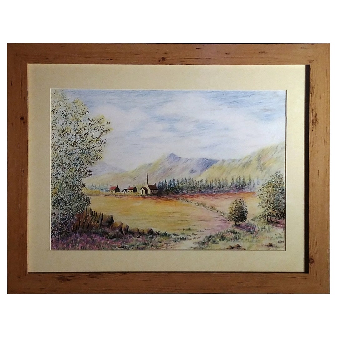 Colored Pencil, Landscape Drawing, Pencil Drawing - Etsy