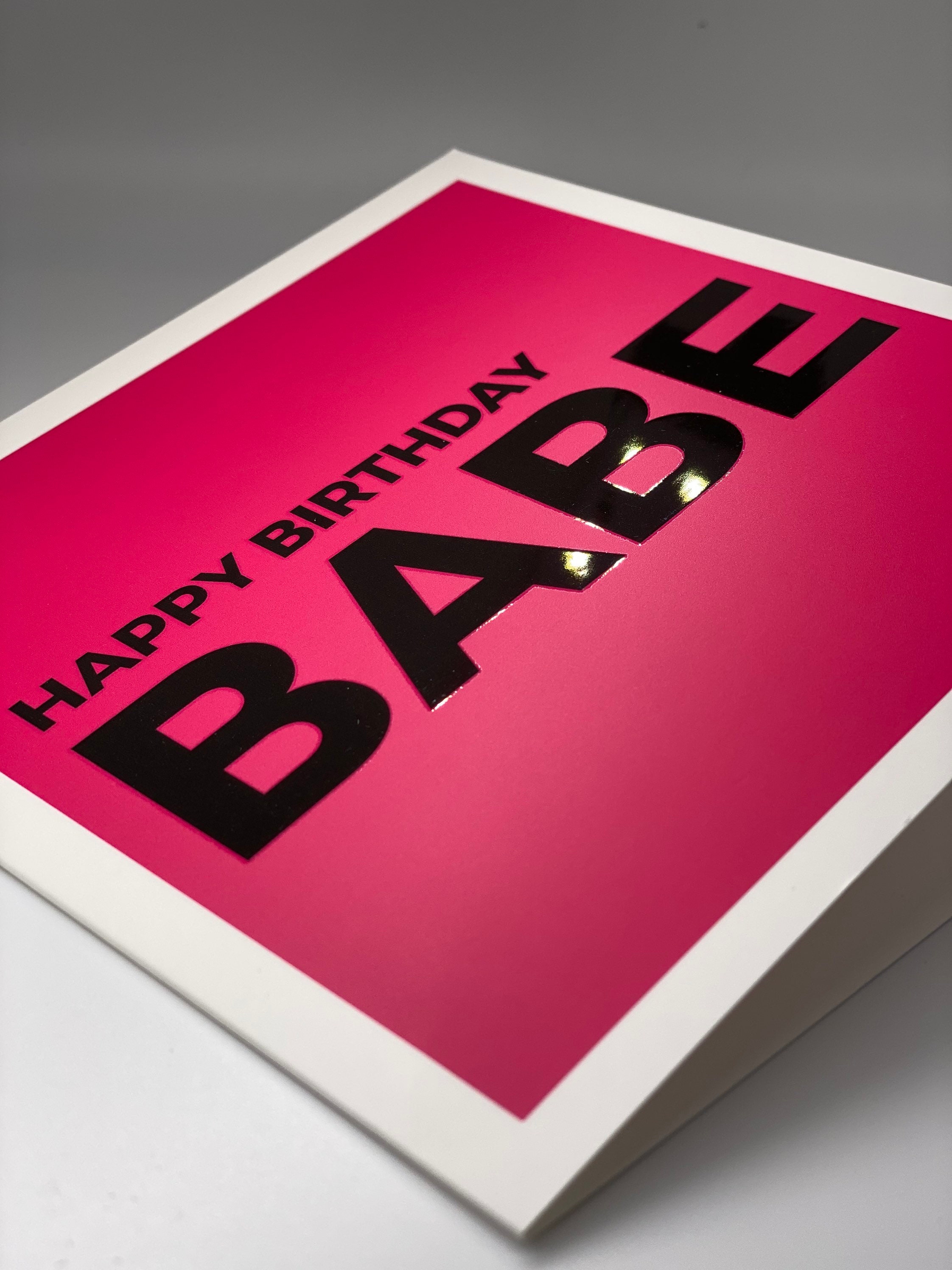 Happy Birthday Babe Card - Etsy