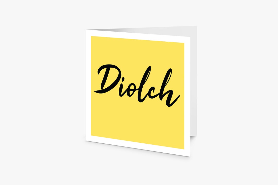 Welsh Thank You Card 'diolch' - Etsy