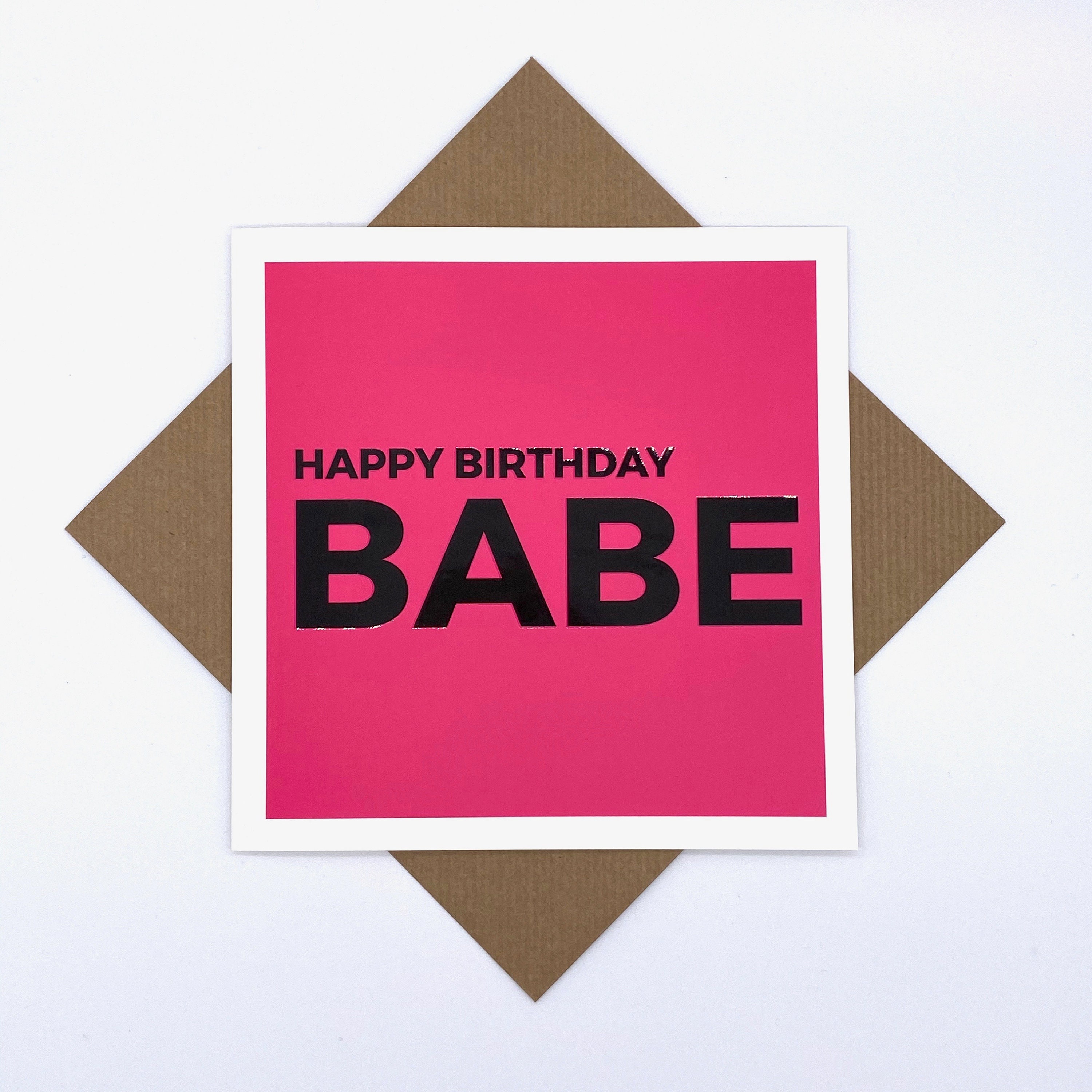 Happy Birthday Babe Card - Etsy
