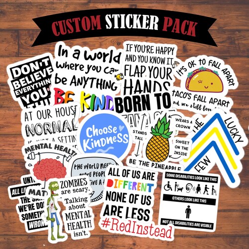 Custom Sticker Pack Diversely Human Choose Any 4 Stickers - Etsy