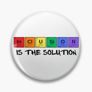 Inclusion is the Solution Pin Badge Button - Disability Awareness ...