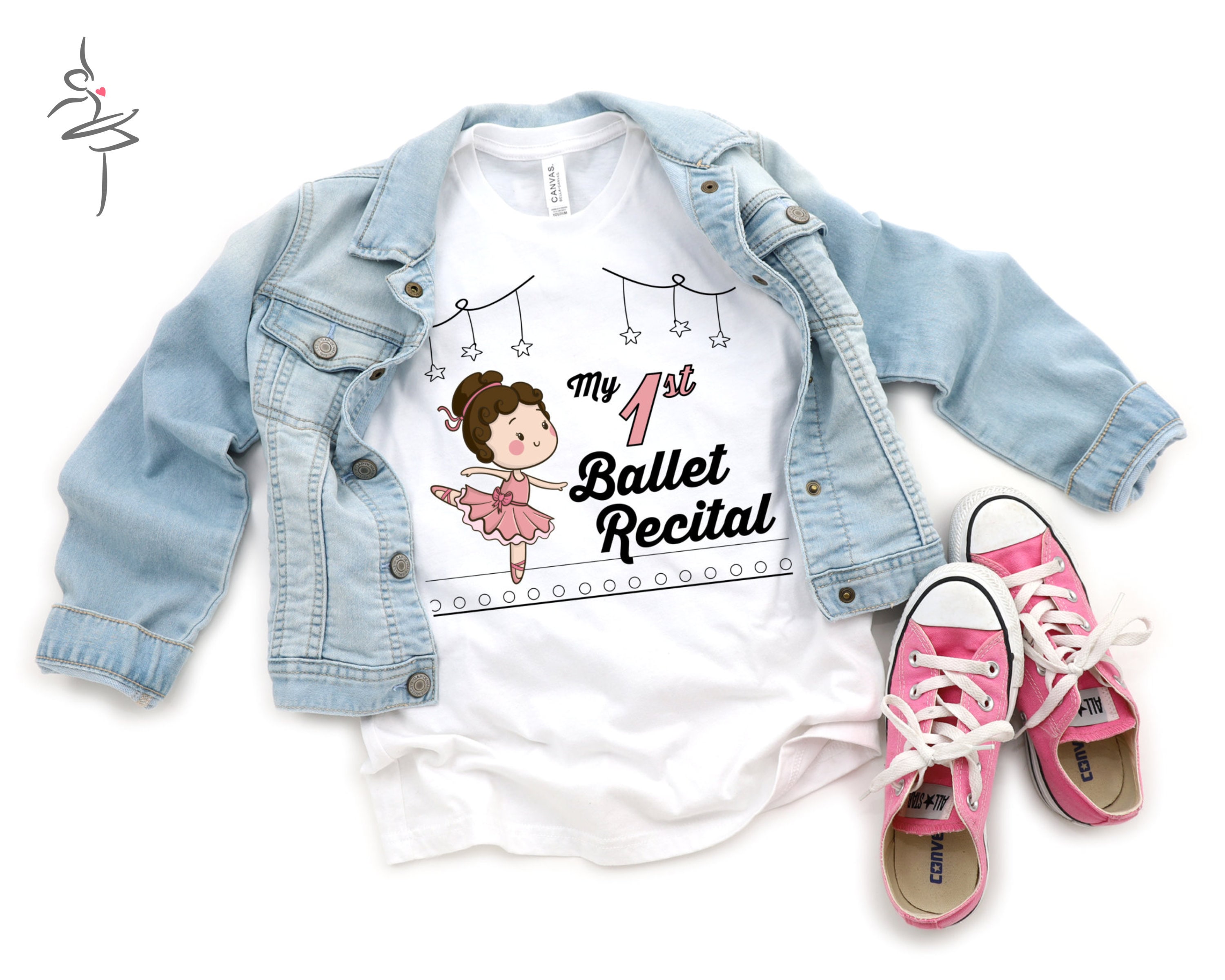 First Ballet Recital Shirt for Girls - Dance Recital Gift - Fitted T ...