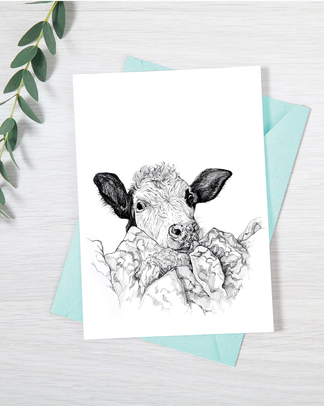Harriet the Cow Card - Etsy