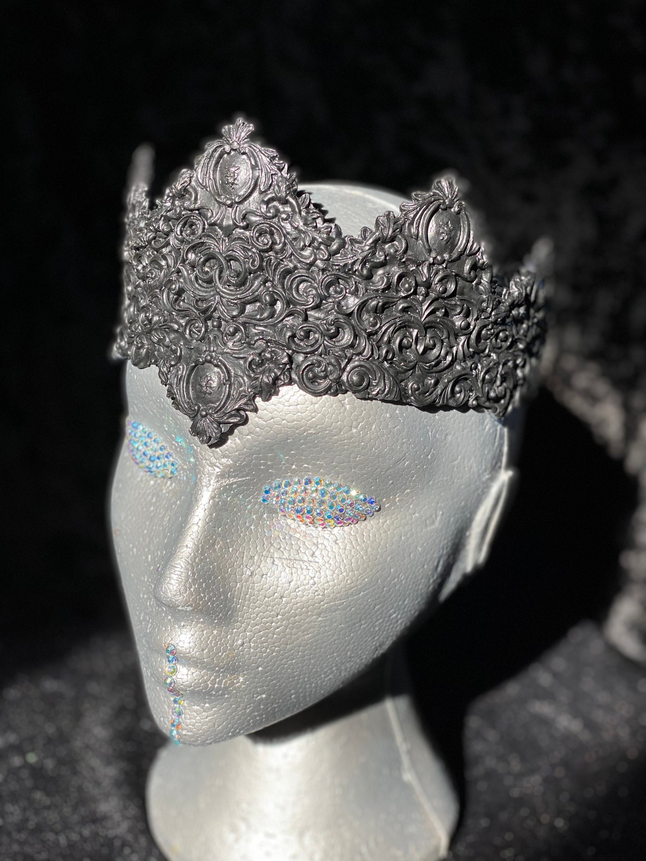 Baroque Crown in Black large | Etsy
