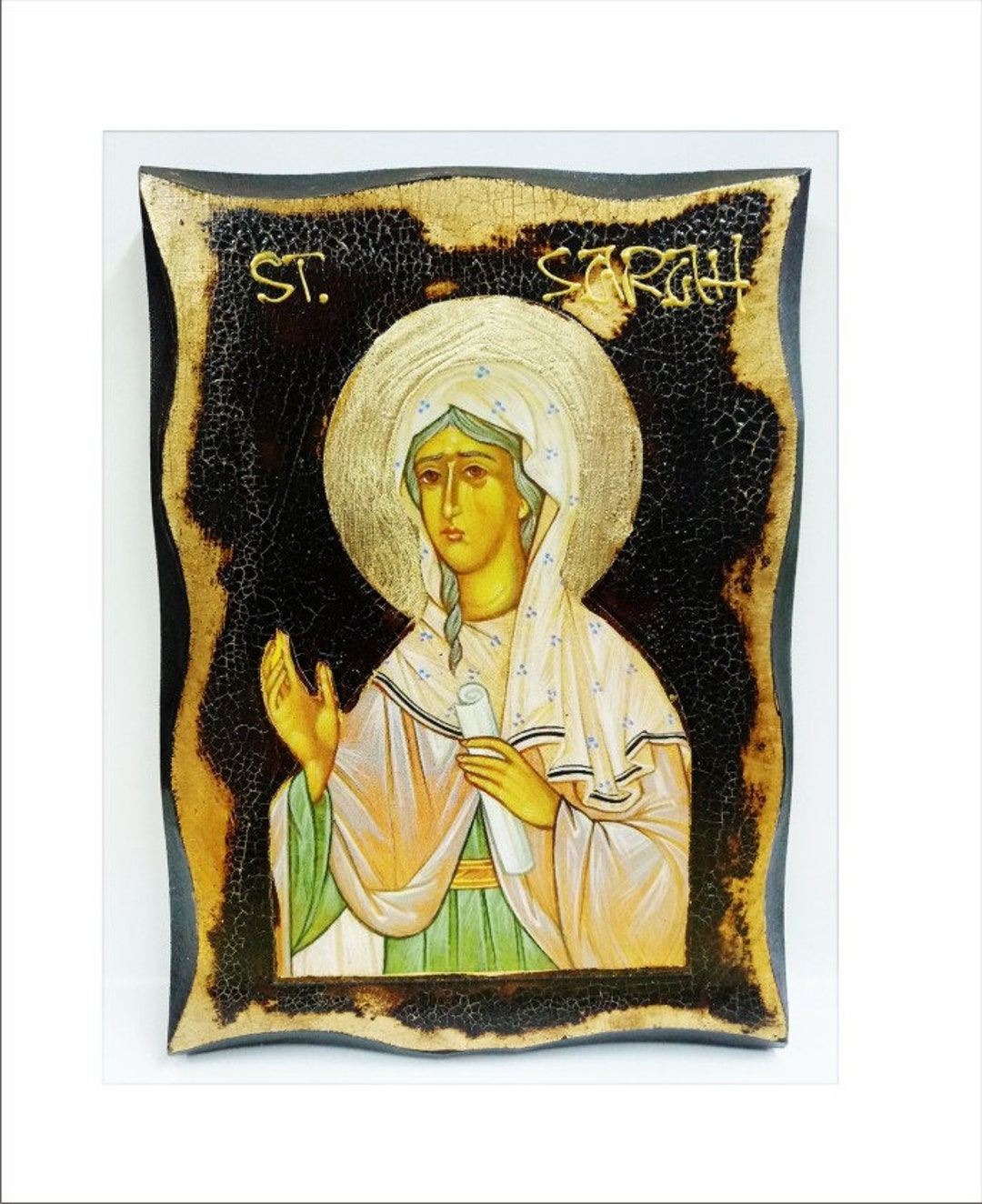 Sarah the Martyr Saint Sarah Sainte Sarah Handmade Wood - Etsy