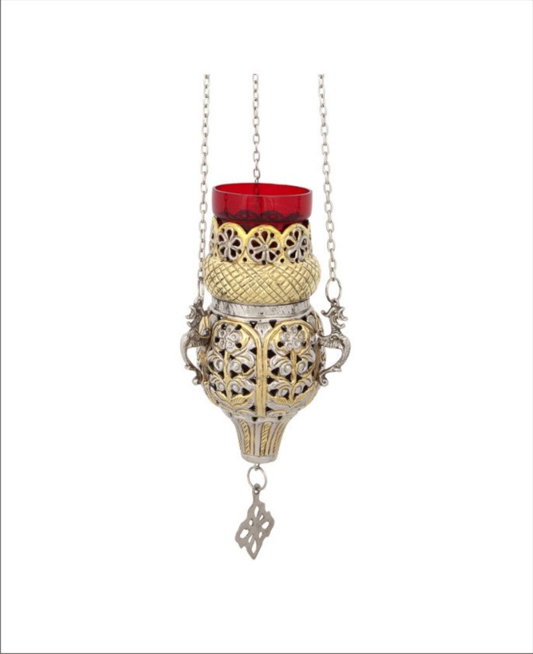 Hanging Silver Gold Christian Vigil Lamp Christian Hanging Silver Gold ...