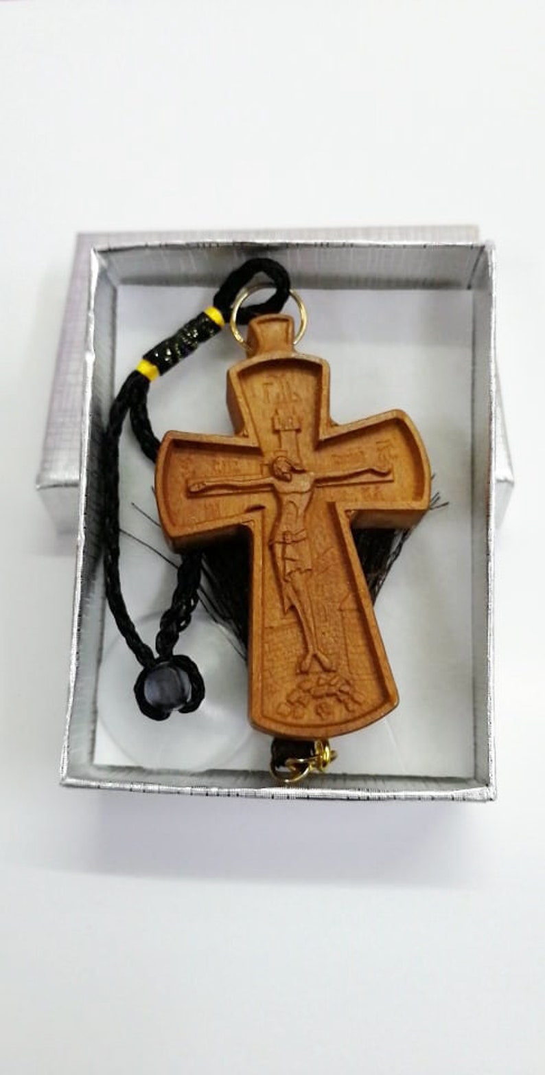 Handmade Wood Carved Cross Wooden Crucifix Car Rear View - Etsy