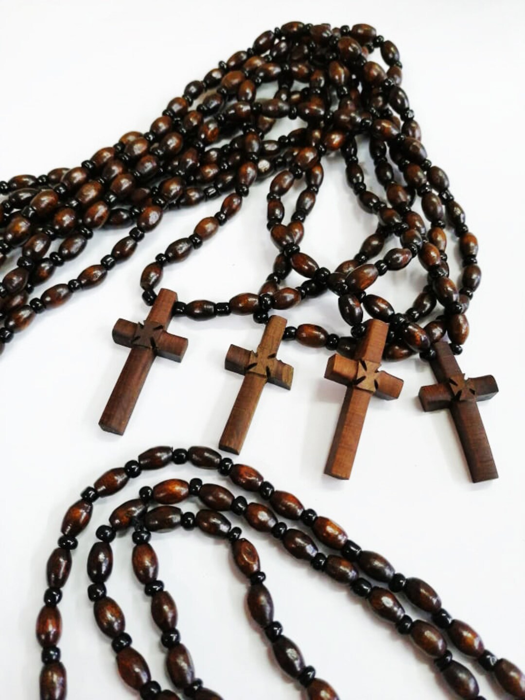 Wooden Neck Cross With Wooden Chain-chotki-mens Wooden Cross-neck Cross ...