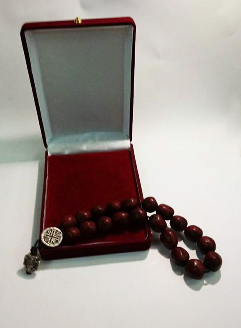 Holy Rosary Prayer Rope 20 Knots Red Aromatic Nutmeg With - Etsy
