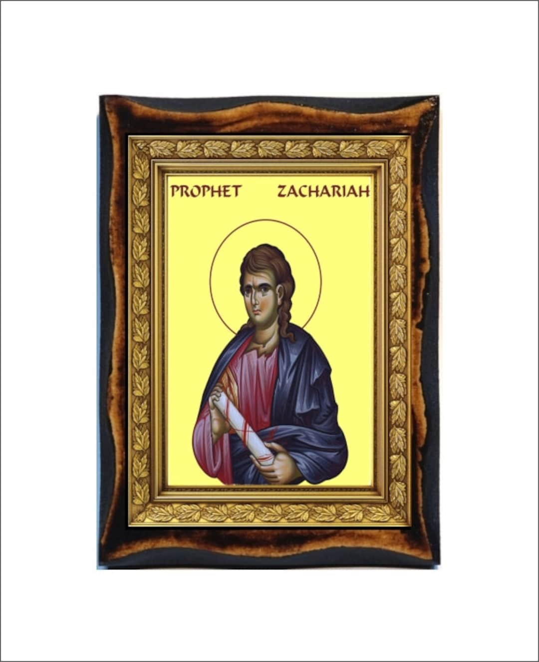 Zechariah Priest , Prophet Zacharias Zachary Zakariyyāʾ Handmade Wood ...
