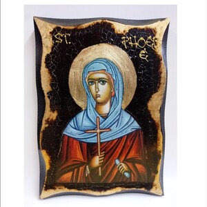 Saint Phoebe Phœbé De Cenchrée Phoibe Santa Febe Handmade Wood Icon on ...