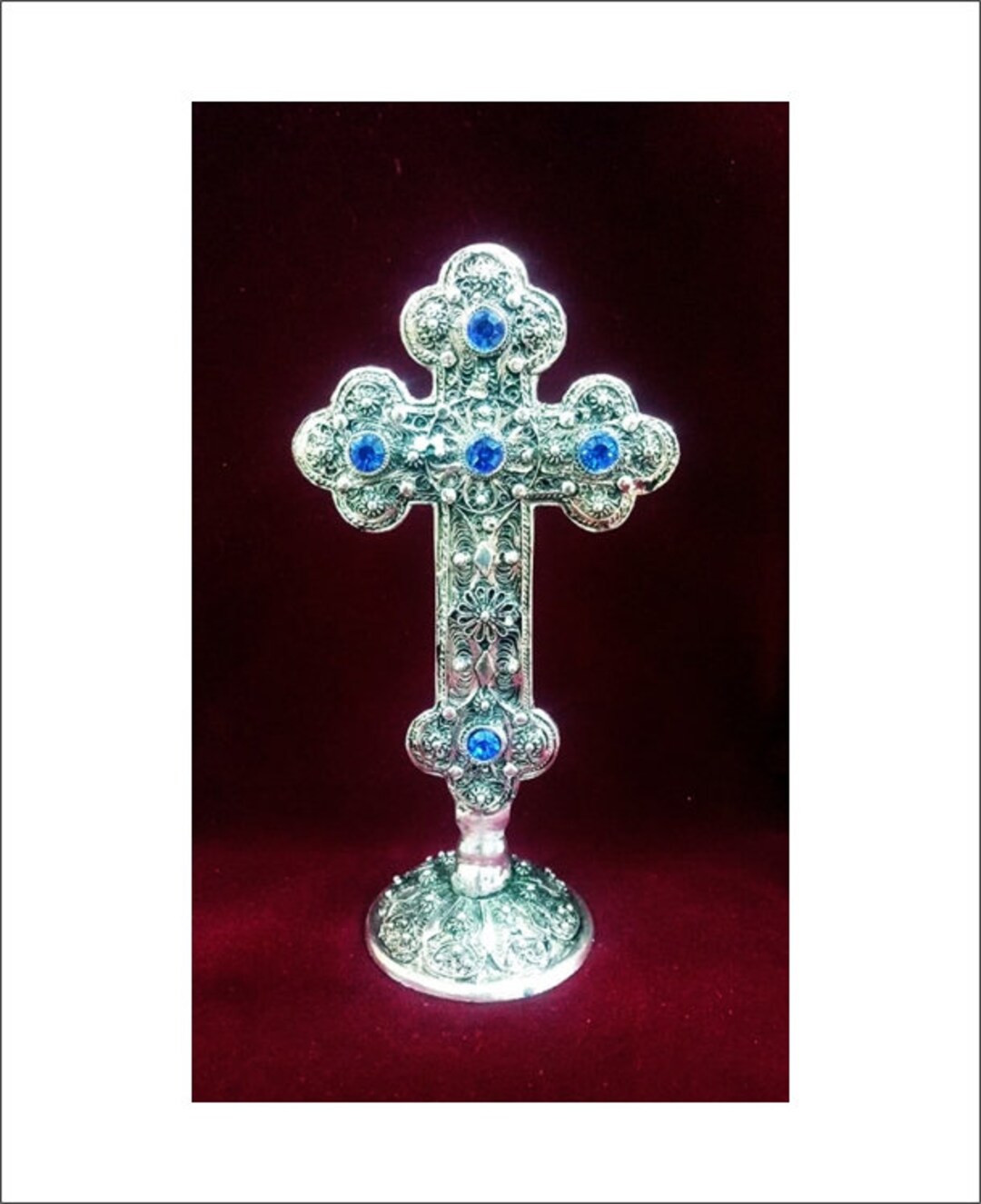 Silver Standing Altar Chapel Cross Crucifix for Church Decor - Etsy UK
