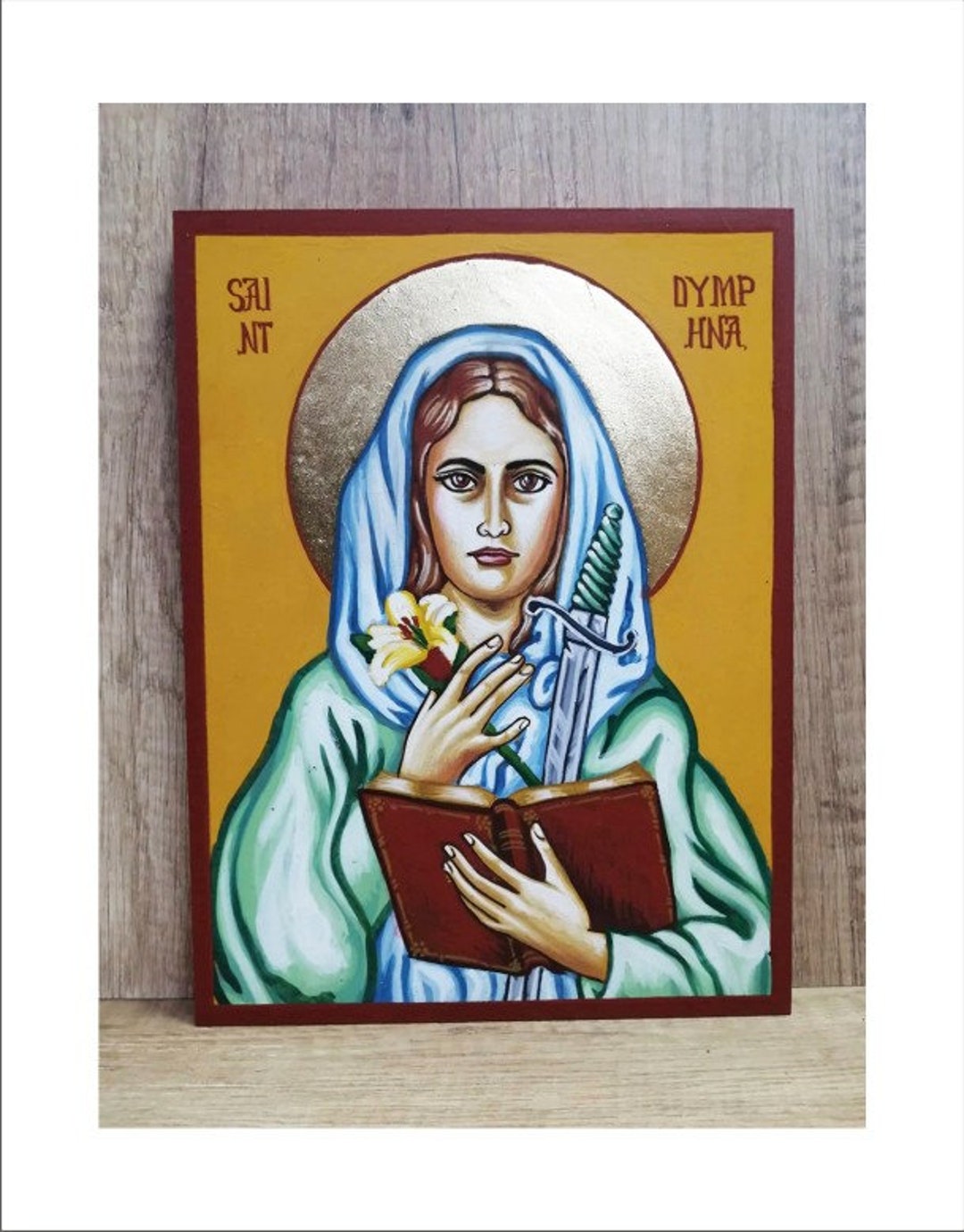 Saint Dymphna Santa Dinfna Dymphne De Geel Lily of Éire Święta Dymfna ...