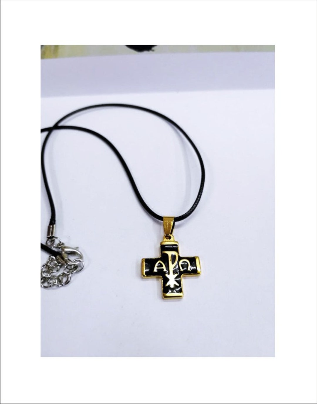 Christogram Cross Gold and Black Christogramme Croix Christusmonogramm ...