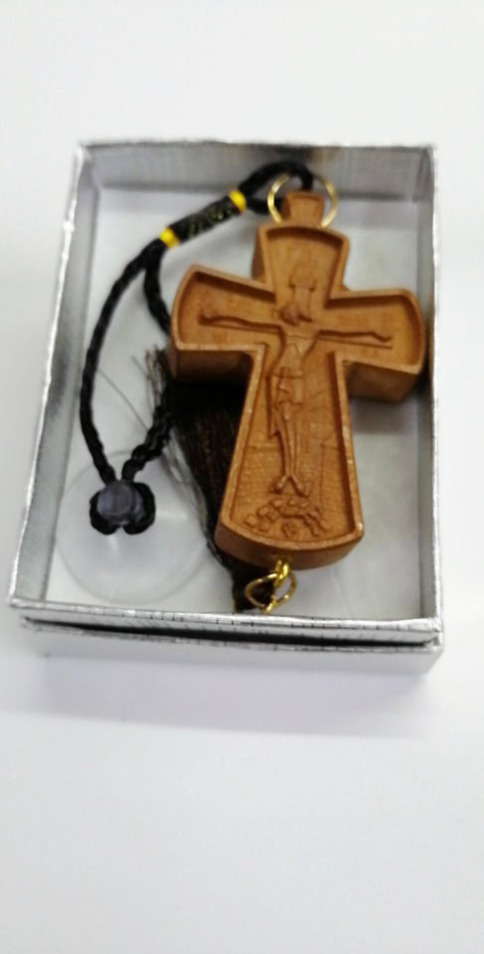 Handmade Wood Carved Cross Wooden Crucifix Car Rear View | Etsy