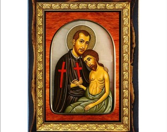 Saint Camillus De Lellis Catholic Icon on Wood - Etsy