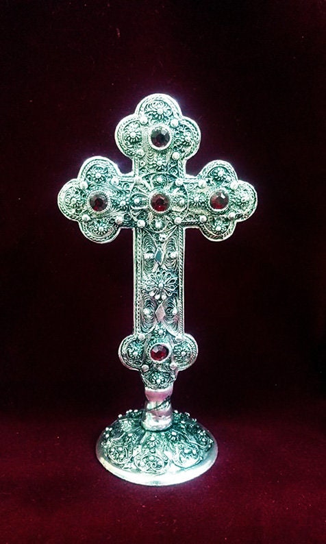 Silver Standing Altar Chapel Cross Crucifix for Church Decor - Etsy UK