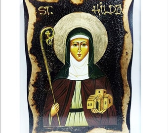 Saint Hilda Icon - Etsy