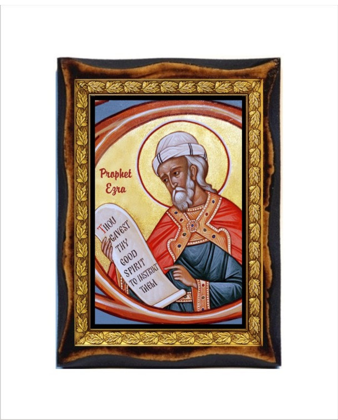 Ezra the Prophet Ezra the Priest Ezra the Scribe Esdras Handmade Wood ...