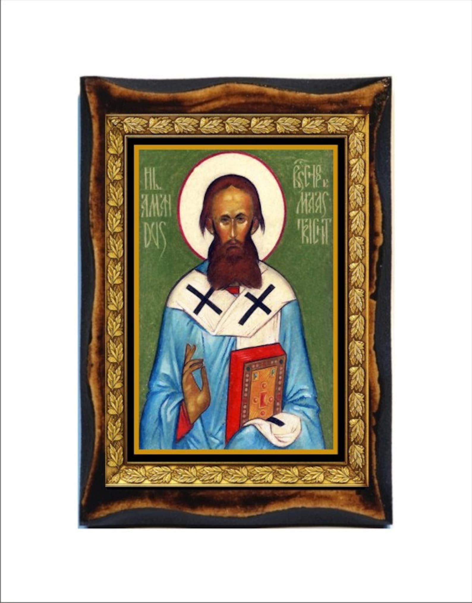 Saint Amandus of Maastricht Saint Amand Santo Amando - Etsy