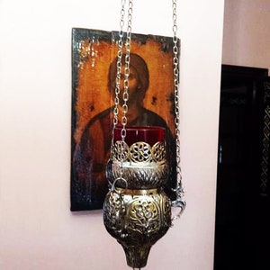 Hanging Silver Gold Christian Vigil Lamp Christian Hanging Silver Gold ...