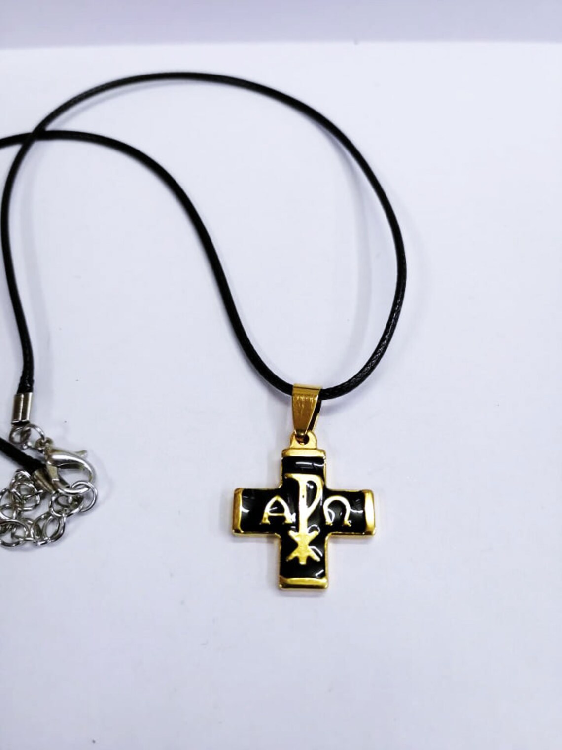 Christogram Cross Gold and Black Christogramme Croix - Etsy