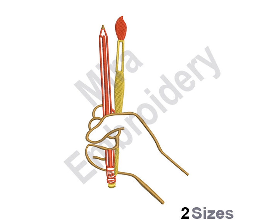 Artists Tools - Paint Brush Embroidery - Room Decor- Machine Embroidery ...