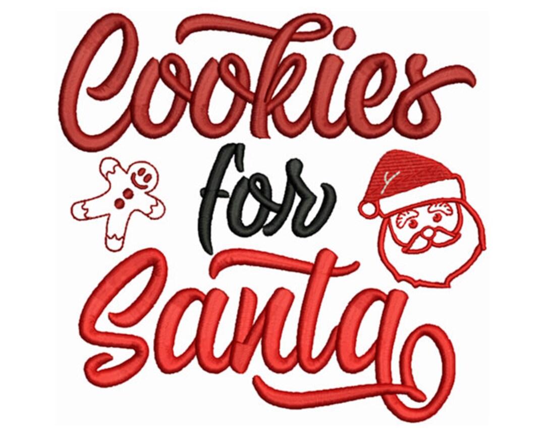 Cookies for Santa Machine Embroidery Design, Embroidery Designs ...