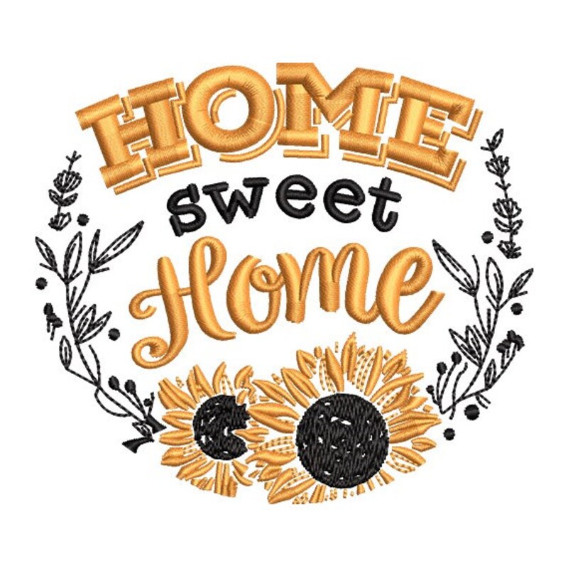 Home Sweet Home Machine Embroidery - Etsy