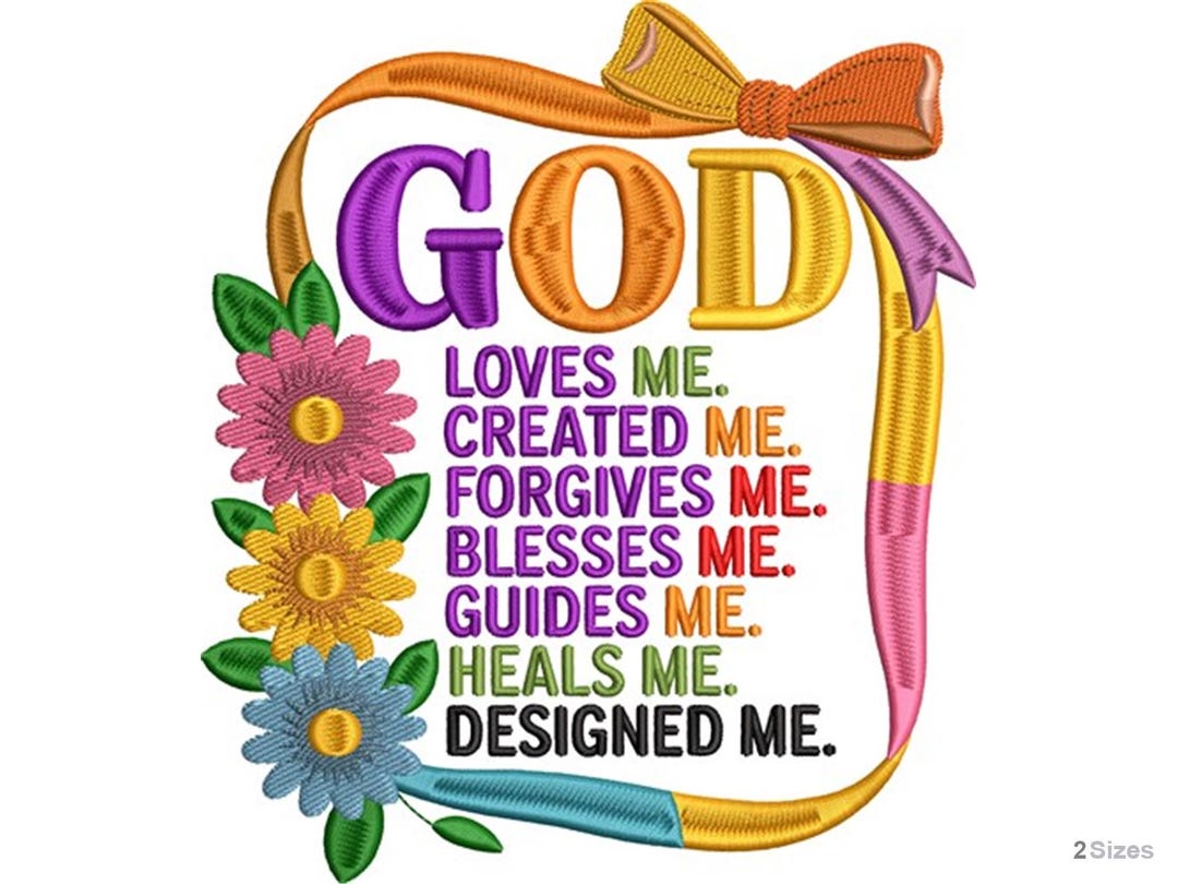 Inspirational God Embroidery – Machine Embroidery Design – Christian ...