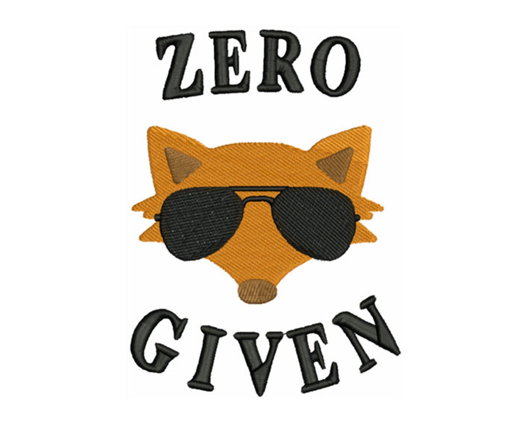 Zero Given Diseño de bordado a máquina 2 tamaños - Etsy España