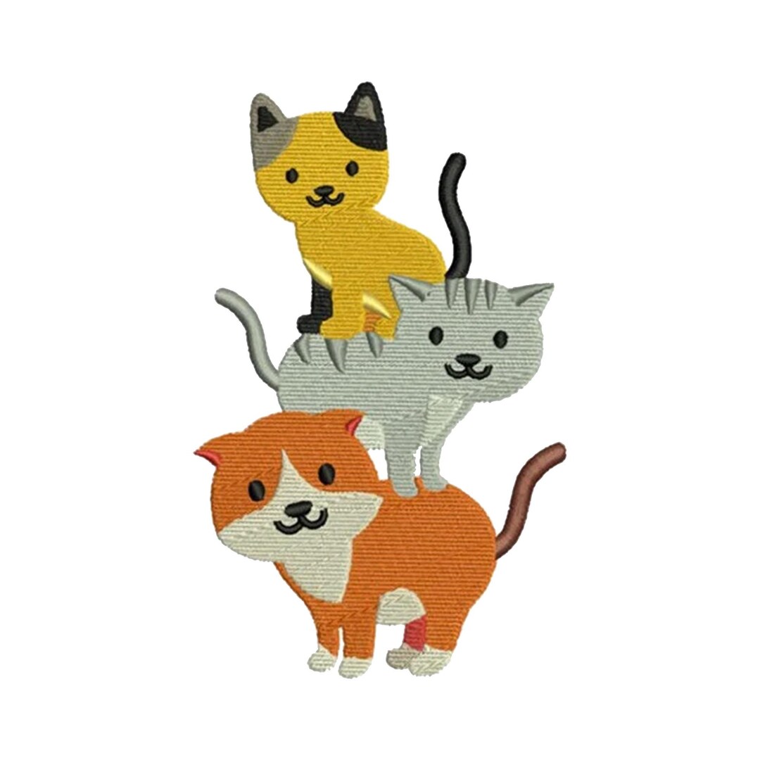 Cute Cats - Machine Embroidery Design / Kitten Embroidery Patterns ...