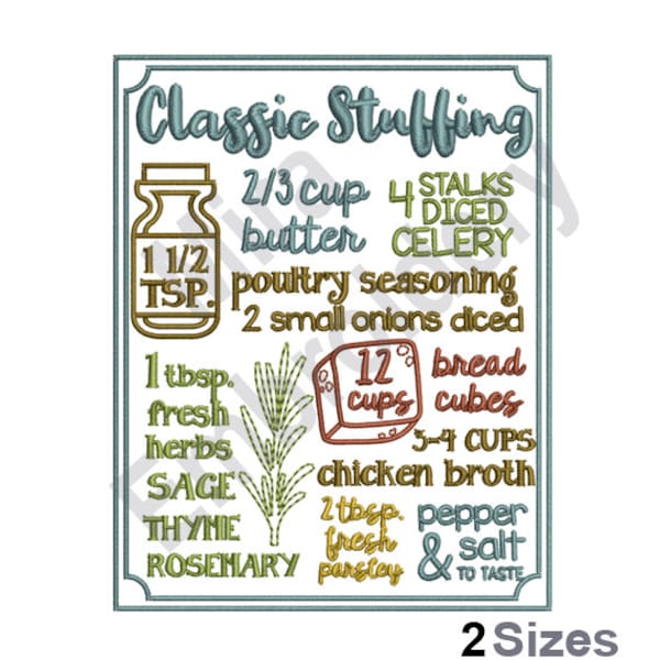 Recipe Embroidery - Etsy