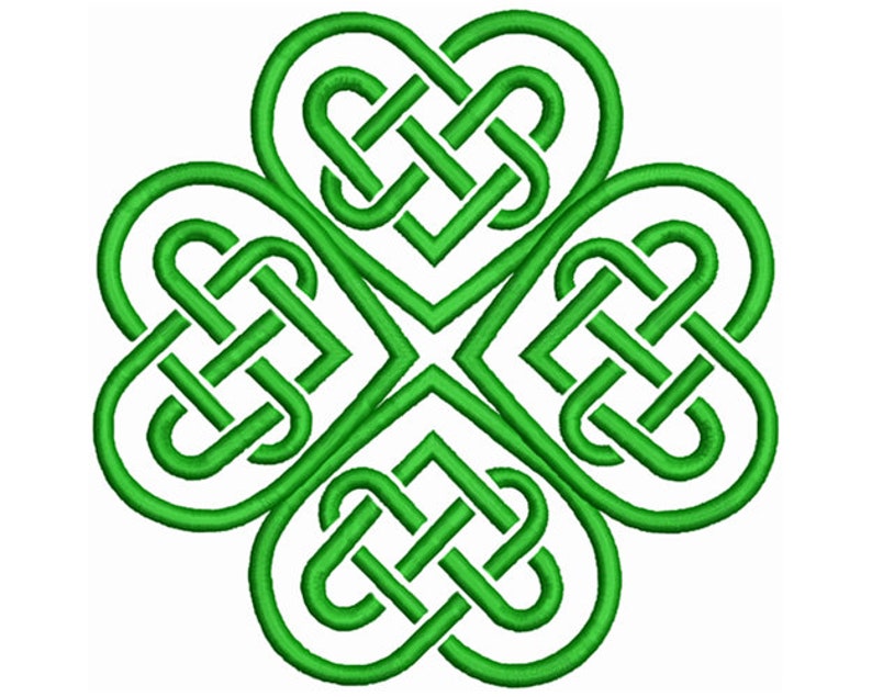 Celtic Shamrock Machine Embroidery Design / Irish Embroidery | Etsy