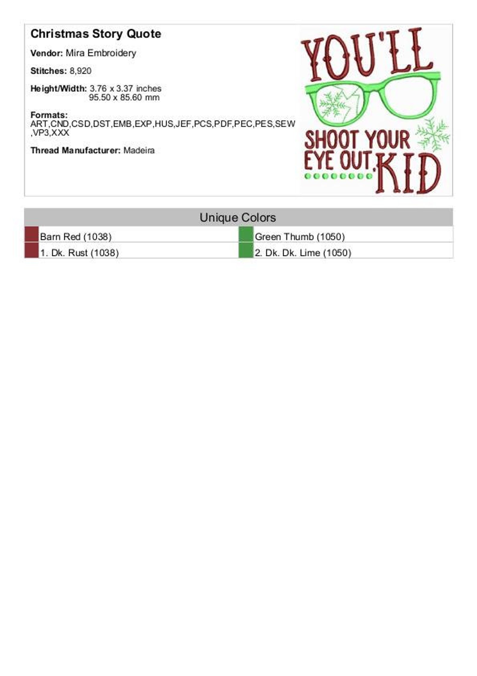 Christmas Story Quote - Machine Embroidery Design, Christmas Embroidery ...