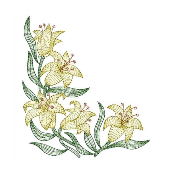 Corner Embroidery Designs - Etsy