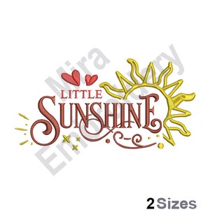 My Little Sunshine - Cute Sun & Baby Embroidery Pattern - Machine ...