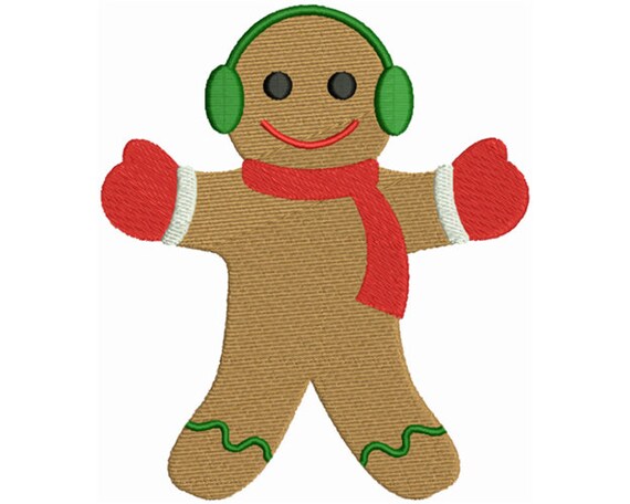 Gingerbread Man Machine Embroidery Design Christmas - Etsy India