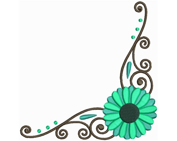 Simple Floral Corner Designs