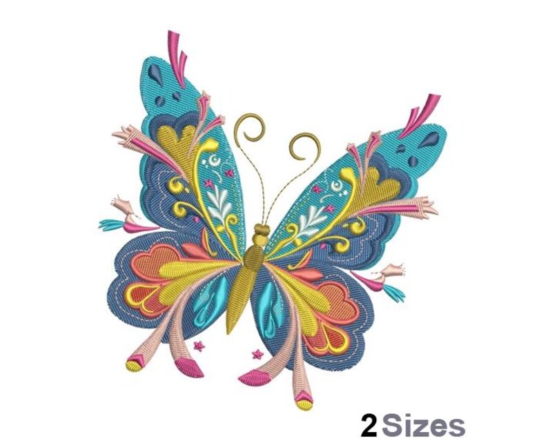 Fancy Butterfly Embroidery - Butterfly Embroidery - Insects Embroidery ...